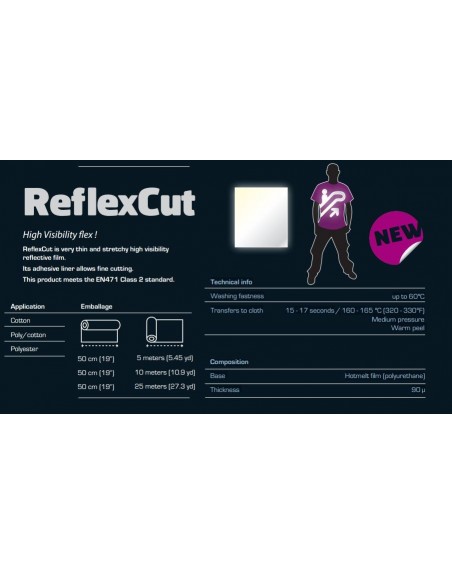 SEF ReflexCut HT, für erhöhte Nacht - Sichtbarkeit SEF REflex Silber